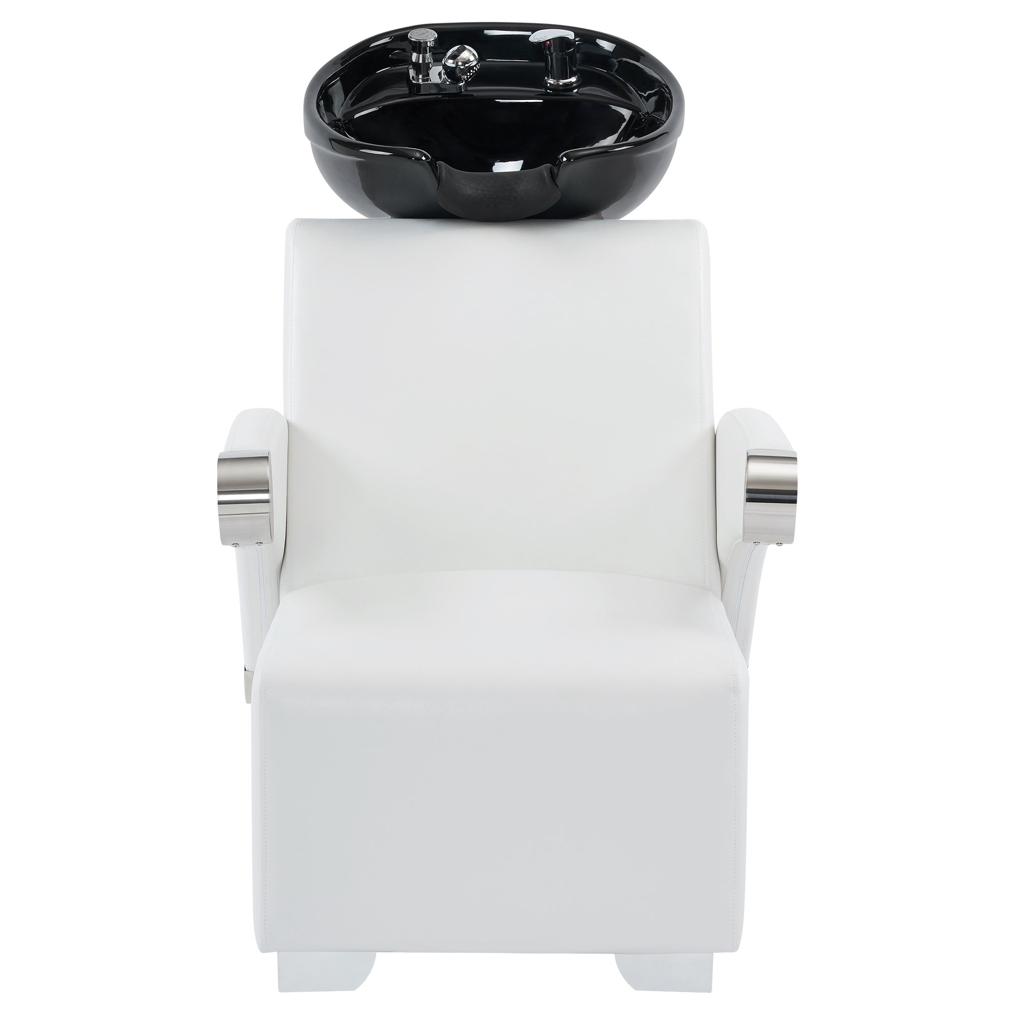 Inbox Zero Faux Leather Ceramic Bowl Adjustable Backwash Shampoo Chair ...