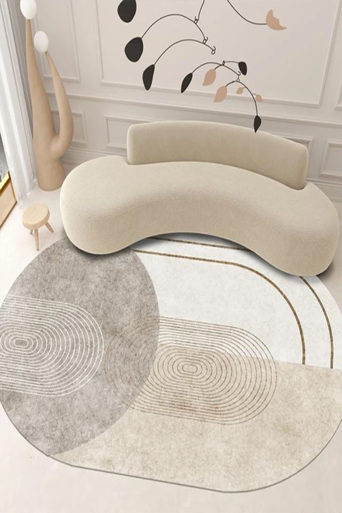 Ebern Designs Oval Camfort Area Rug with Non-Slip Backing | Wayfair