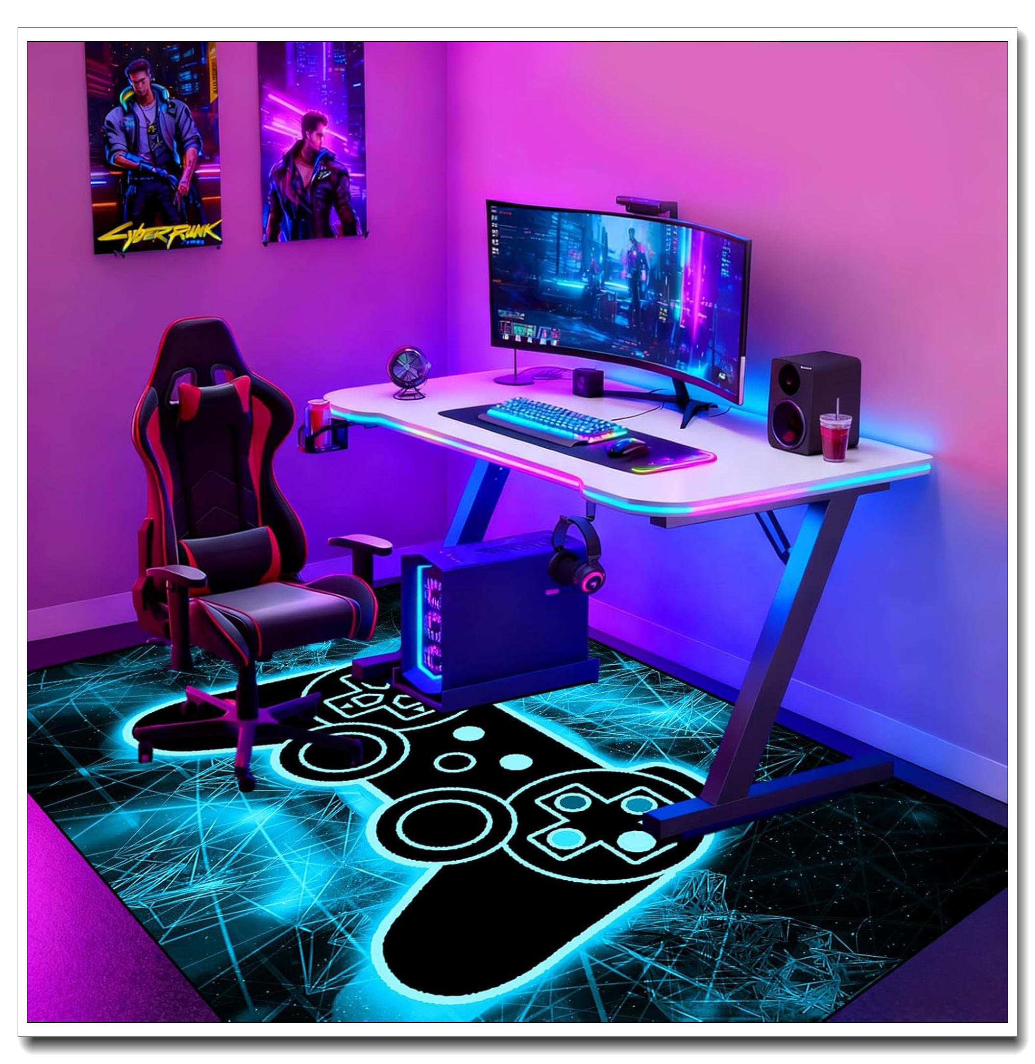 Wrought Studio™ 9X12 Feet (108"X144") Large Gaming Rug - Game ...