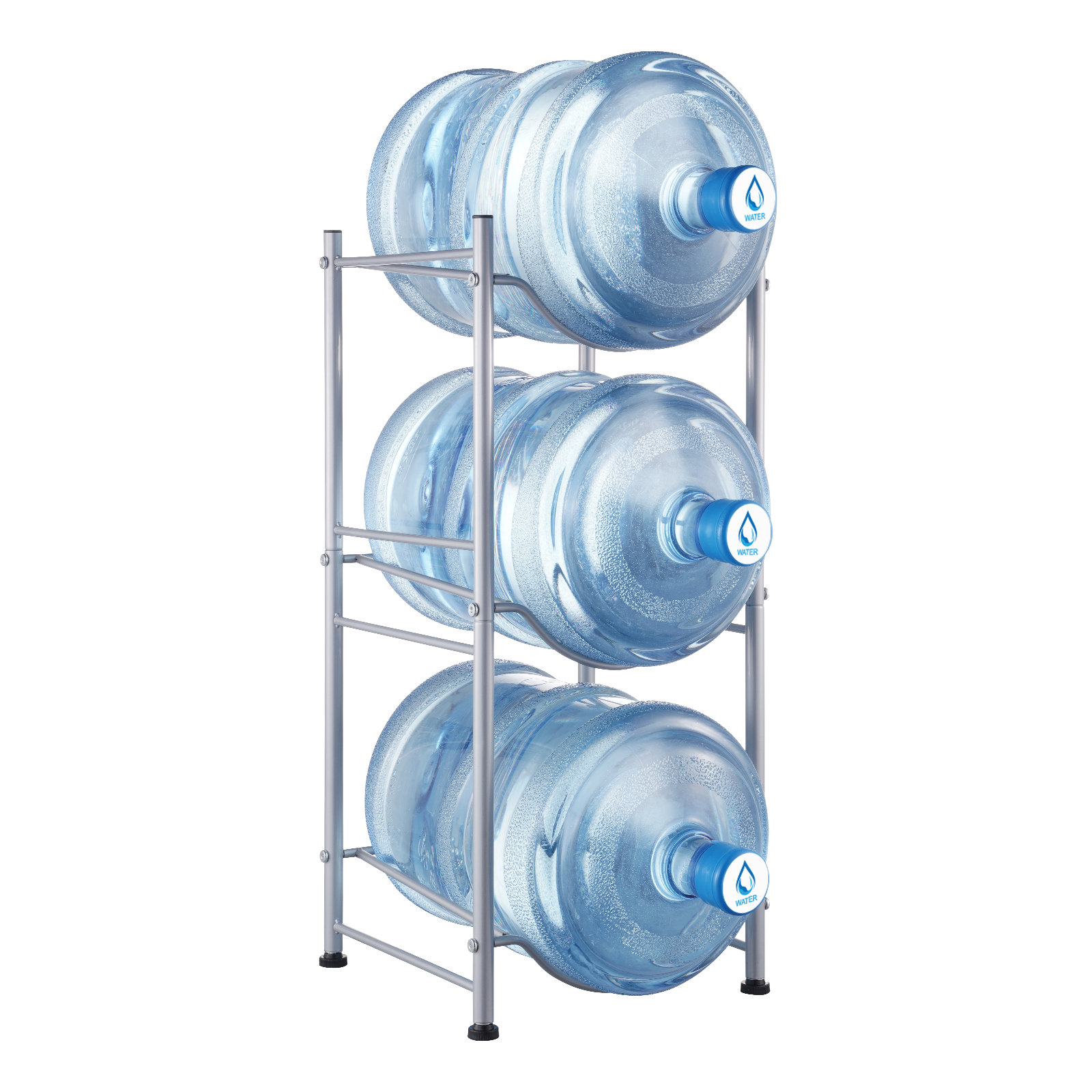 Rebrilliant 3 Tiers Water Jug Holder Single Row Water Bottle Rack | Wayfair