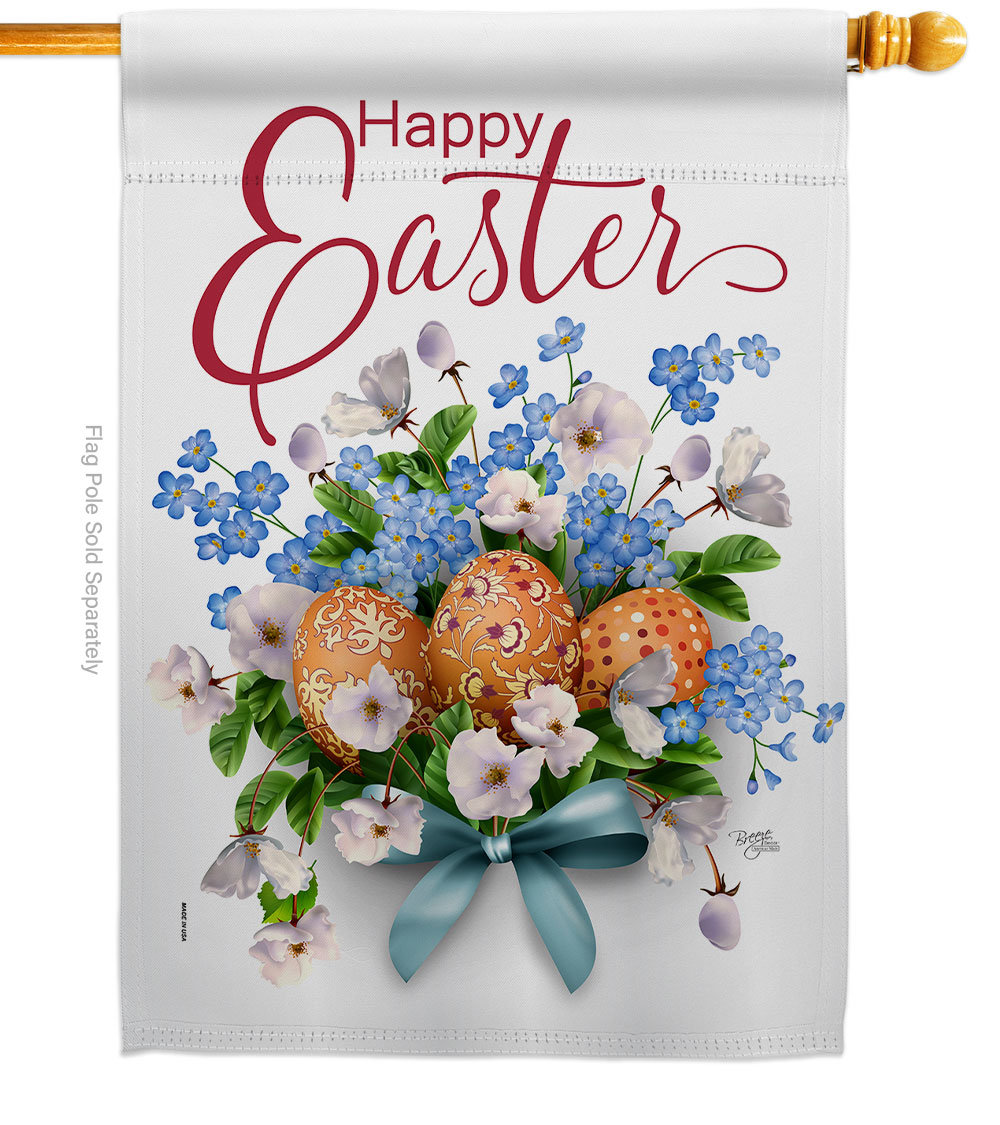 Breeze Decor Eggs Bouquet House Flag Easter Spring 28 X40 Inches Double ...