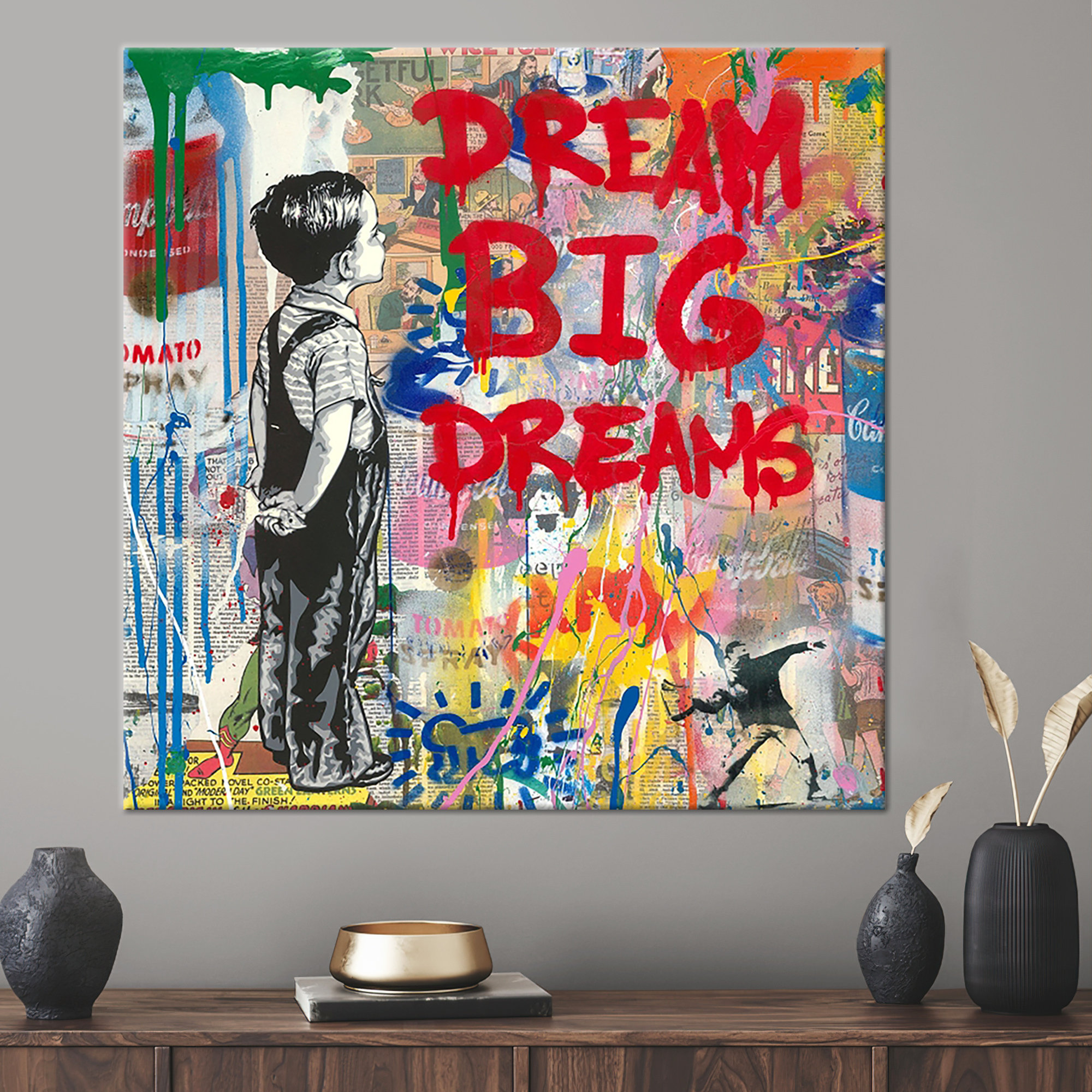 Trinx Living Room Wall Art, Wall Art Canvas, Large Wall Art, Dream Big ...