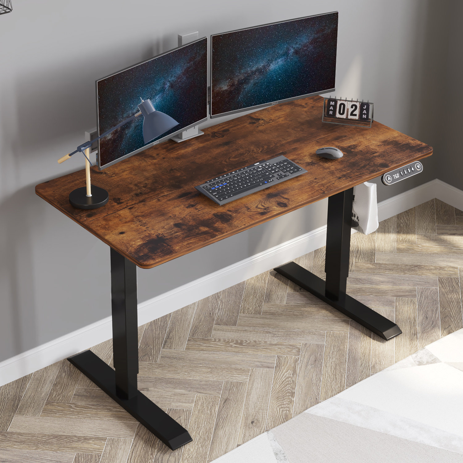 Inbox Zero Altamae Adjustable Height Standing Desk & Reviews - Wayfair ...