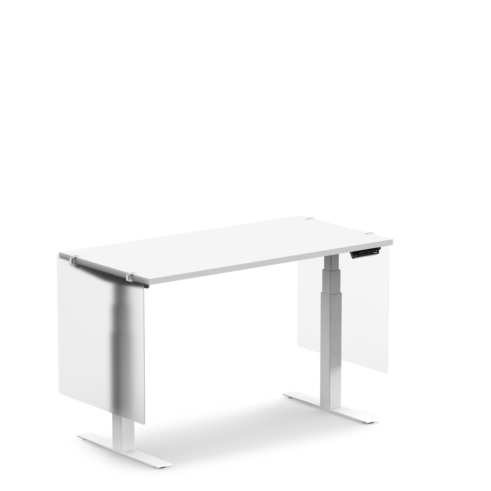 Poppin Acrylic Modesty Panel, 23.5", Frost White | Wayfair