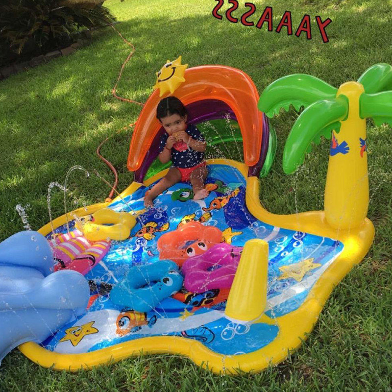 JASODI Splish Splash Water Park JR, Junior Inflatable Outdoor Backyard ...