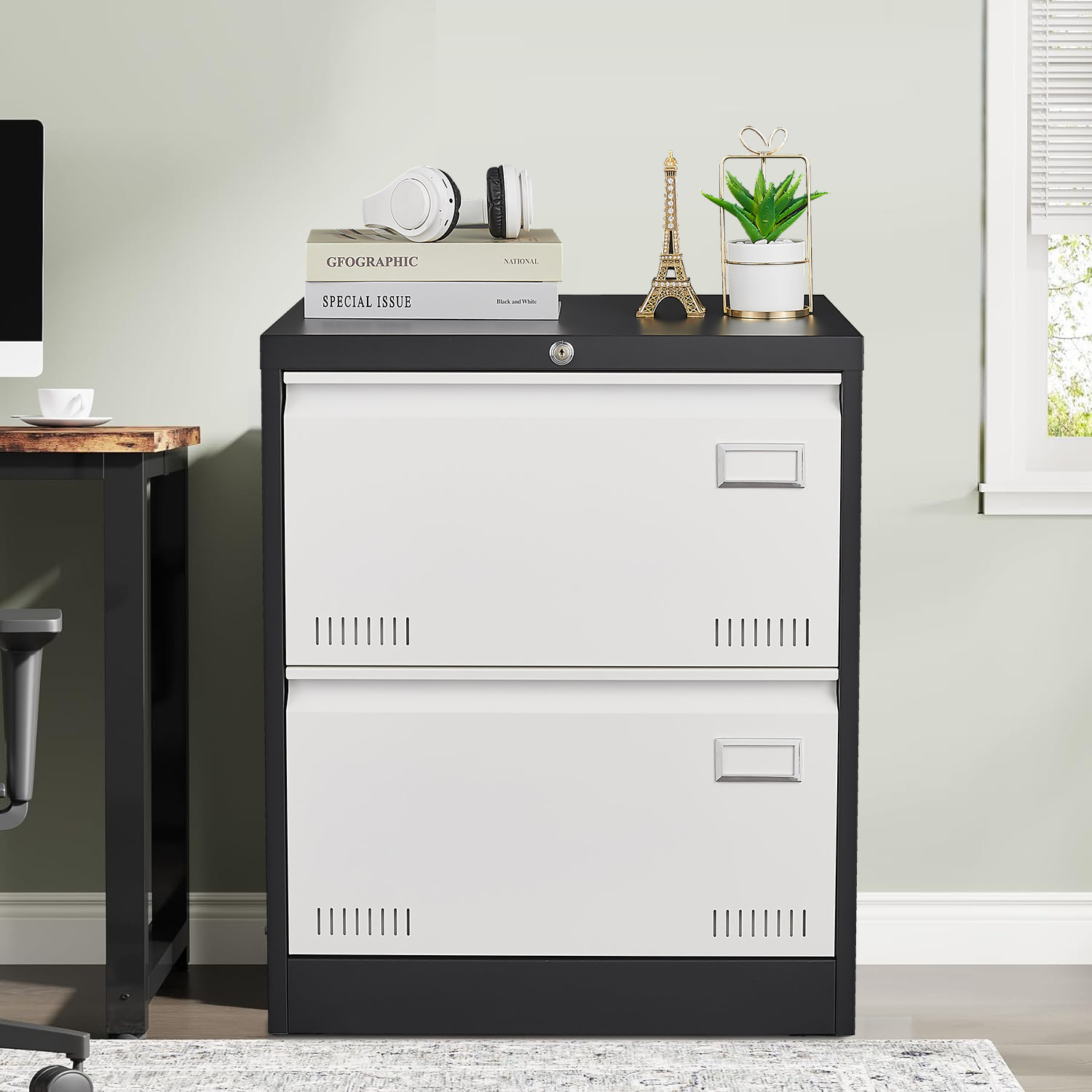 Ebern Designs Multipurpose design Metal Filing Cabinet with One word ...