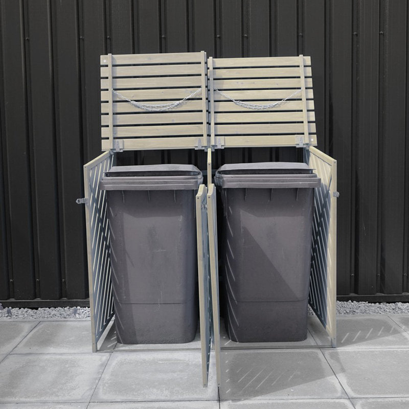 Marlow Home Co. Aleyiah Wooden Double Bin Store & Reviews | Wayfair.co.uk