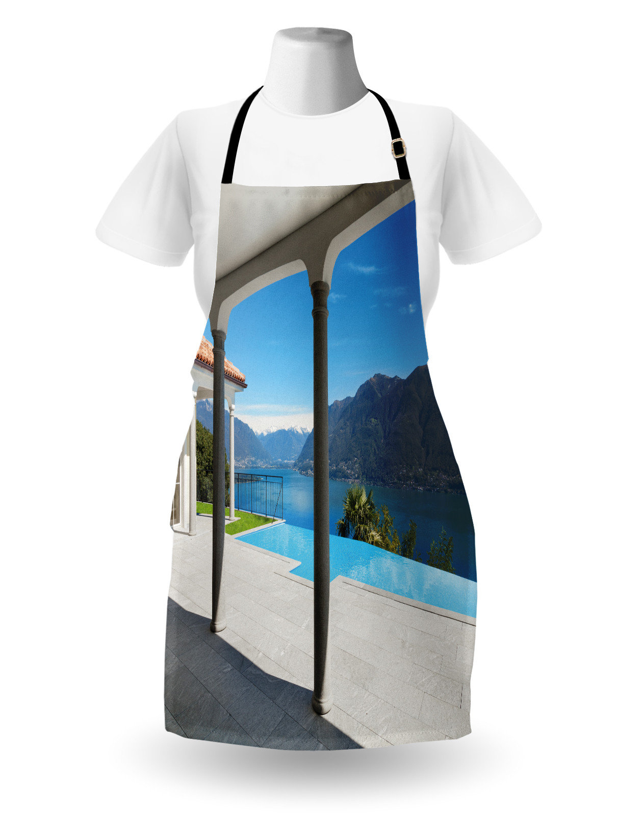 East Urban Home Italian Apron Unisex, Lake Maggiore Alps View, Adult ...