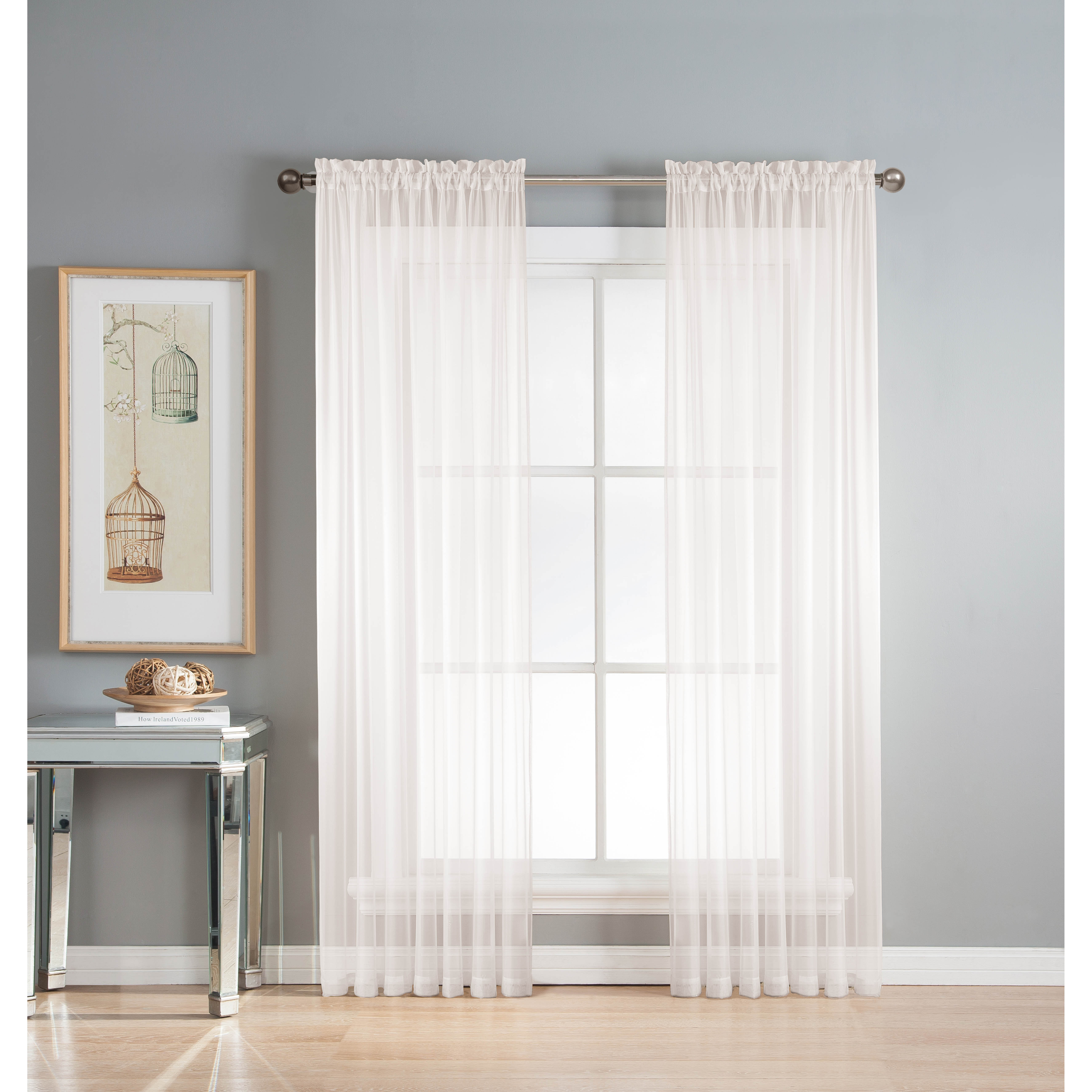 Mistana™ Flatiron Solid Sheer Rod Pocket Single Curtain Panel & Reviews ...