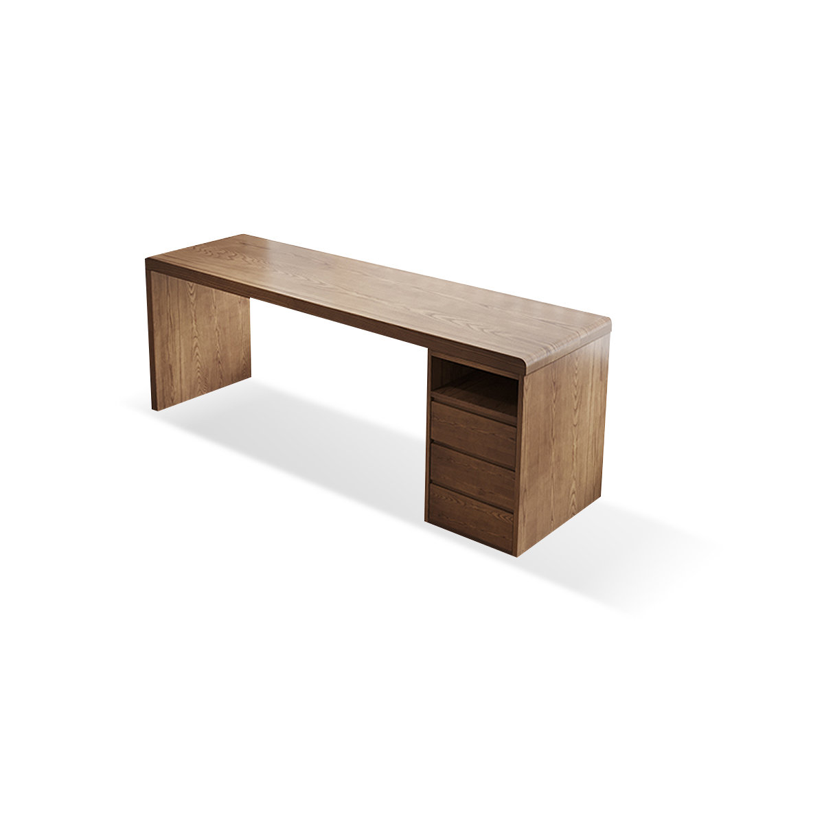 One Allium Way® Nut-brown Rectangular Solid Wood with 3 drawers ...