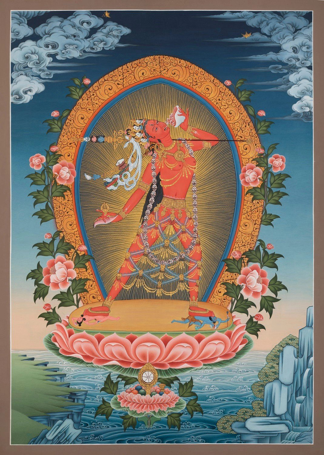 Exotic India Saravabuddha Dakini- Vajrayogini In Tibetan Style Colors ...