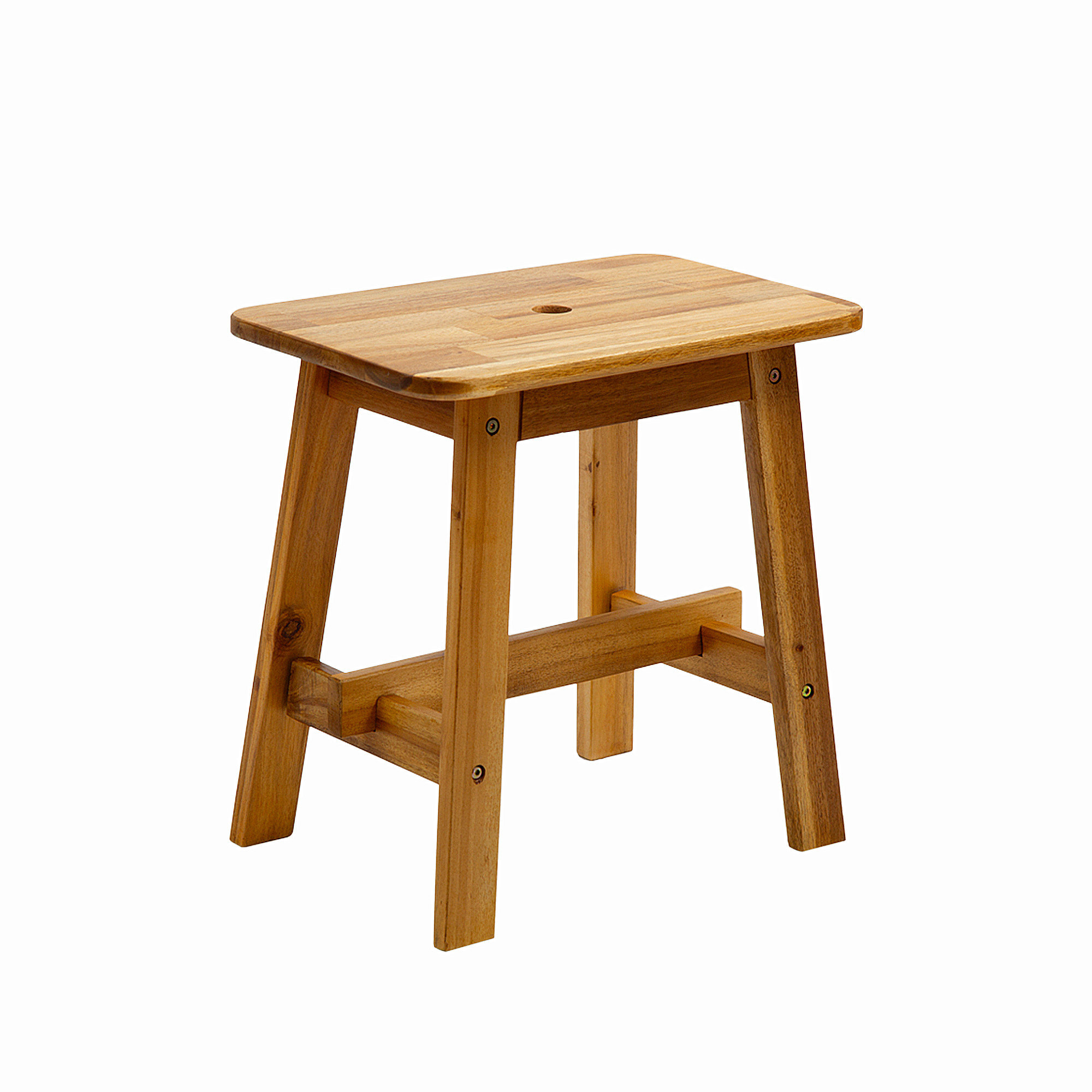 Loon Peak Wooden Stool, Rectangular Top Chair, Living Room Bedside ...