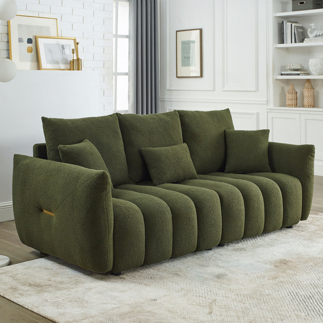 Ivy Bronx 82" Premium Teddy fabric Sofa - Wayfair Canada