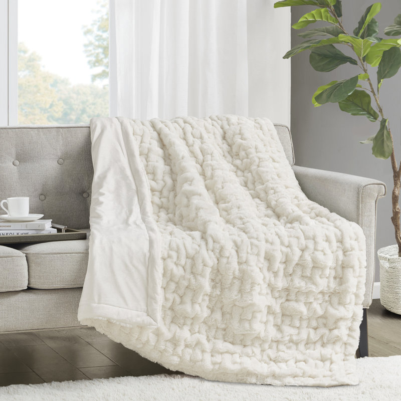 Madison Park Ruched Fur Throw & Reviews - Wayfair Canada