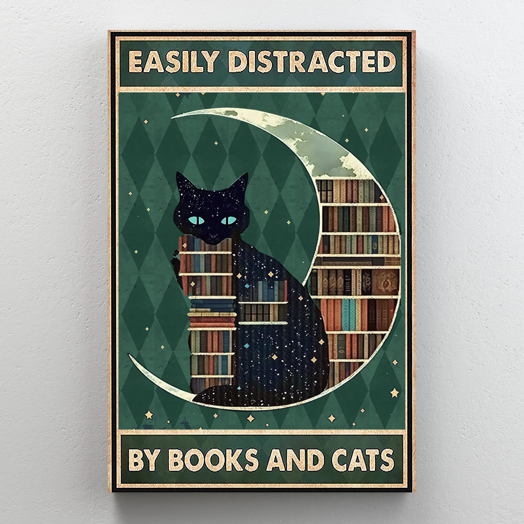 Trinx Easily Distracted By Books And Cats | Wayfair