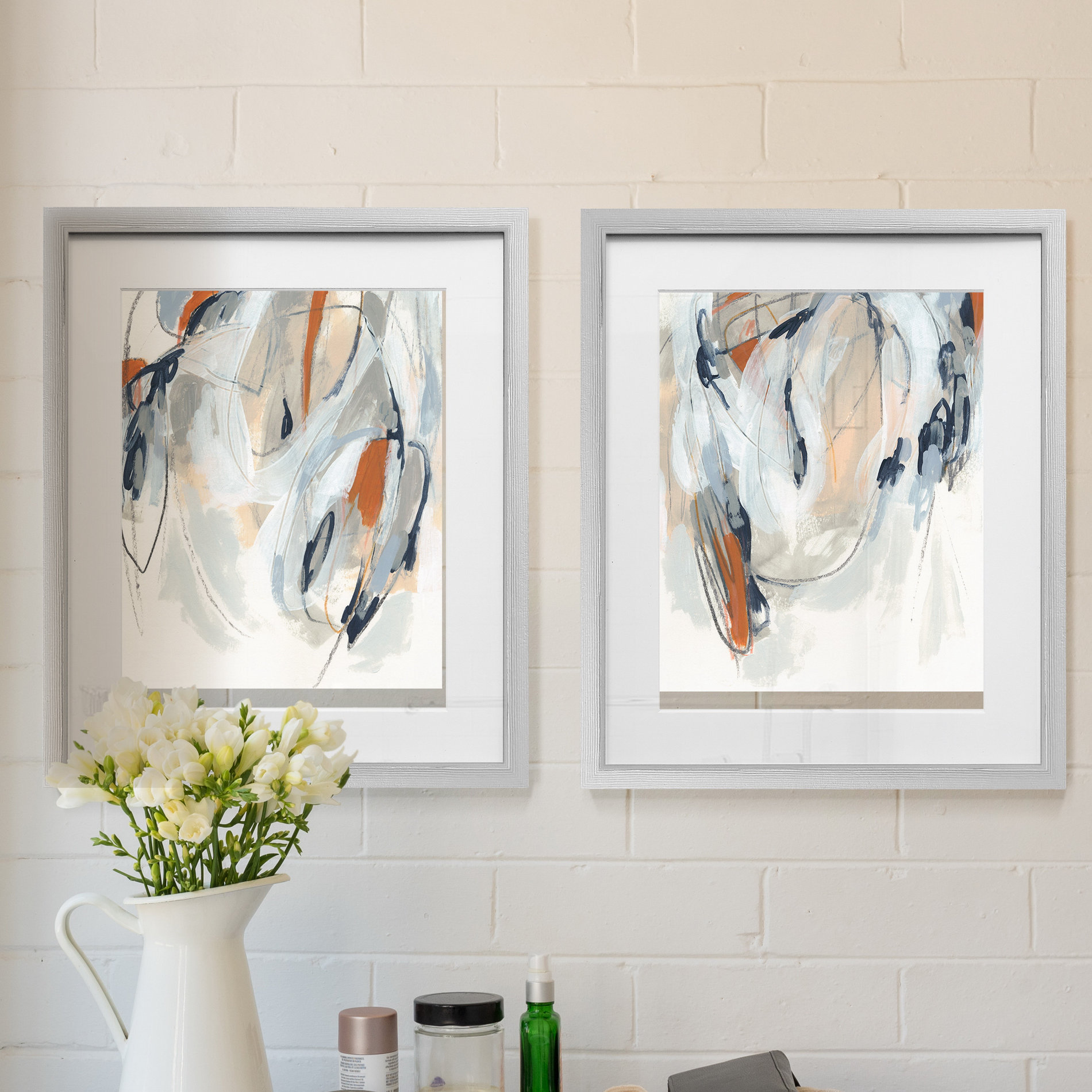 Orren Ellis Obfuscation I - 2 Piece Picture Frame Graphic Art Print Set ...