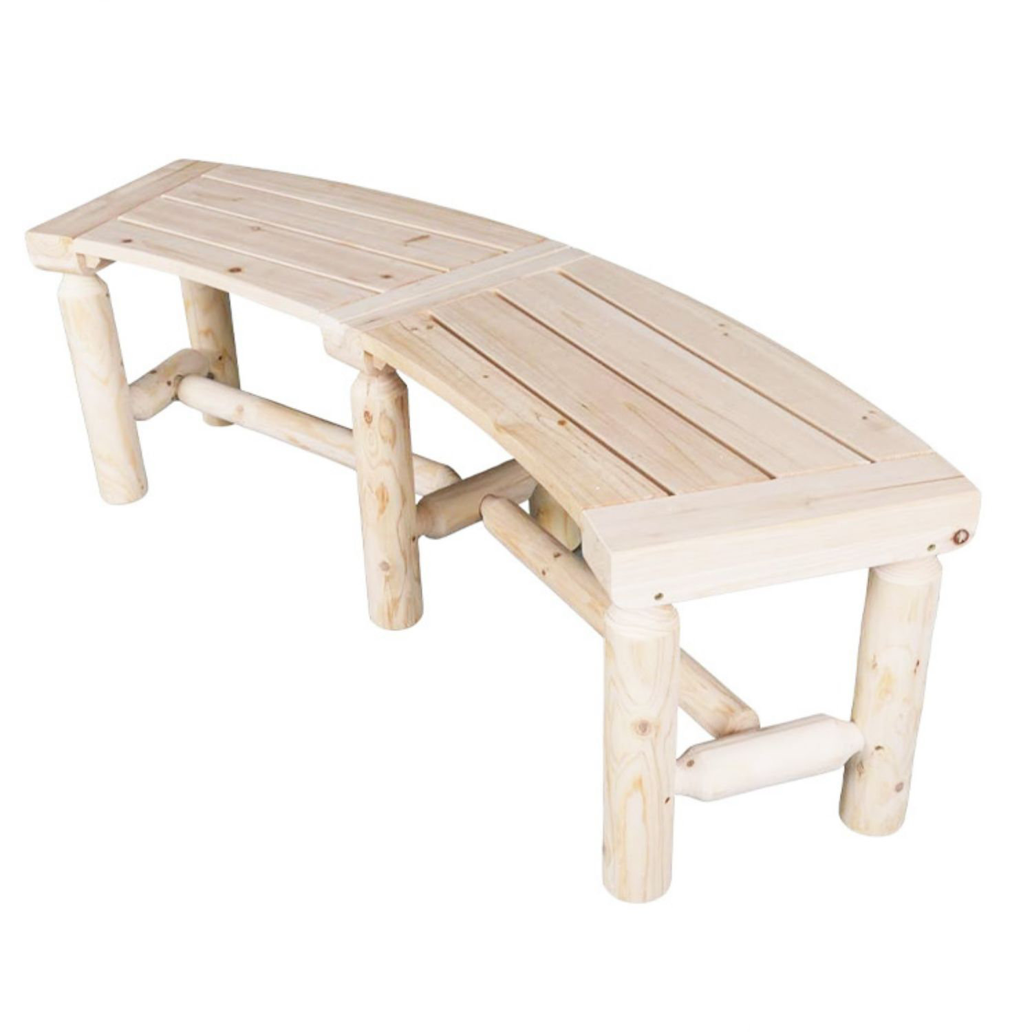 Rosecliff Heights Outdoor Wooden Curved Backless Porch Bench - Wayfair ...