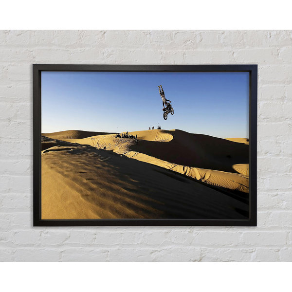 Bright Star Motorcross Desert Race Jump - Single Picture Frame Print on ...