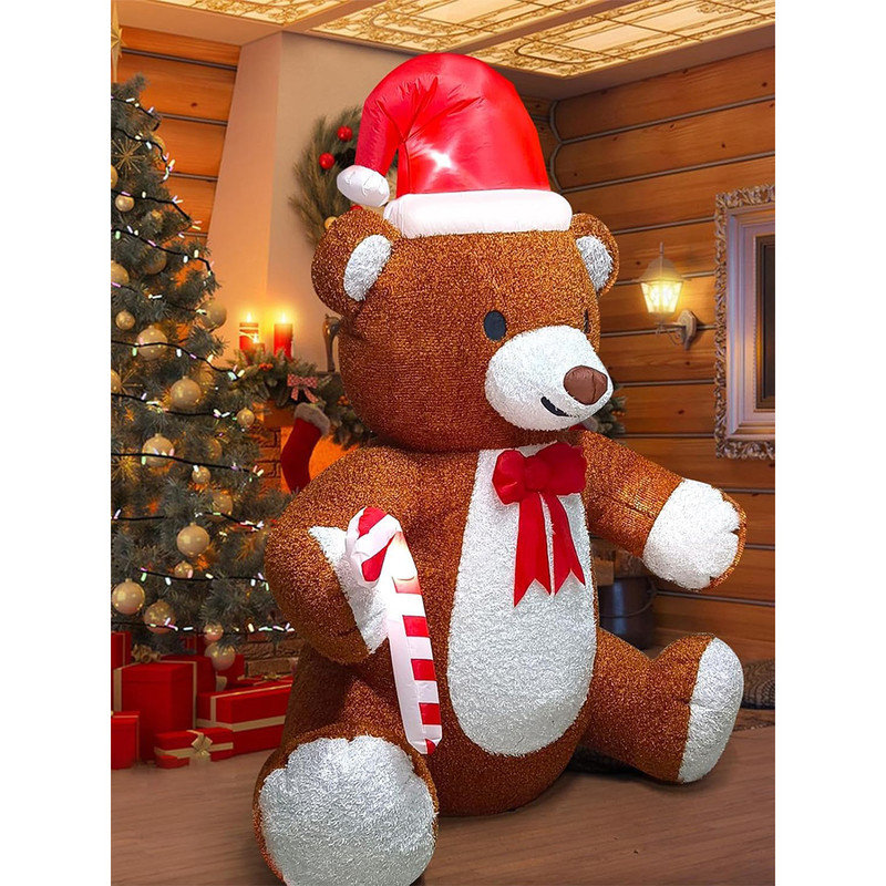 The Holiday Aisle® Christmas Blow up Decoration Christmas Bear ...