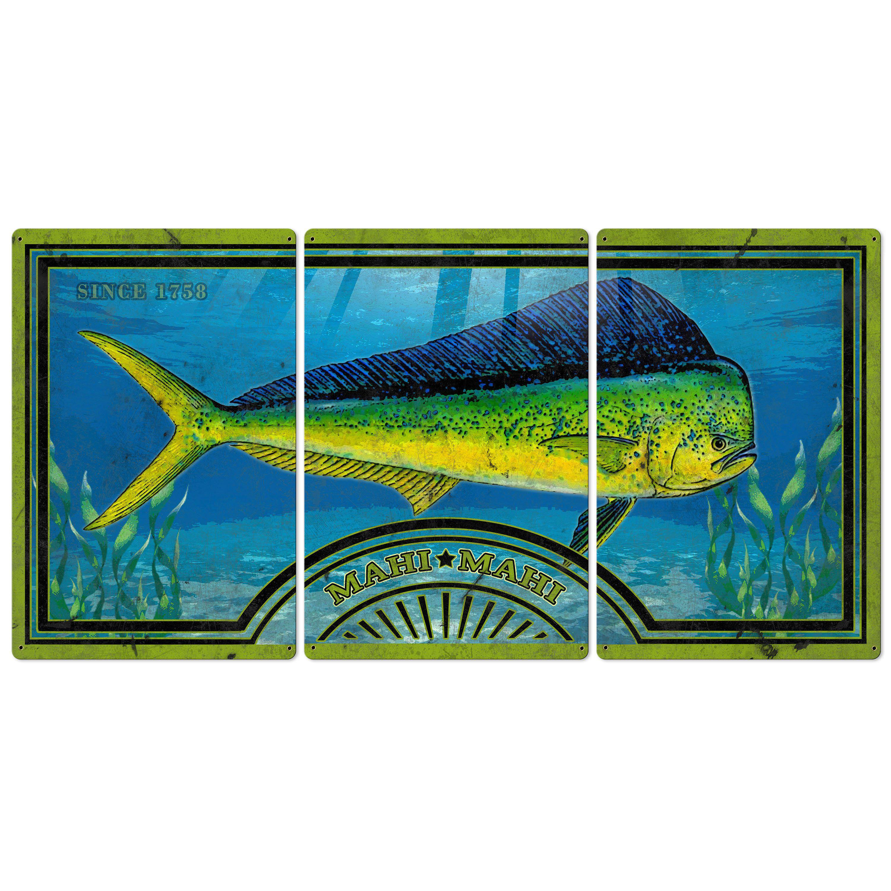 Rosecliff Heights Mahi Mahi Nautical, Beach, Ocean Life, Metal Wall Art ...