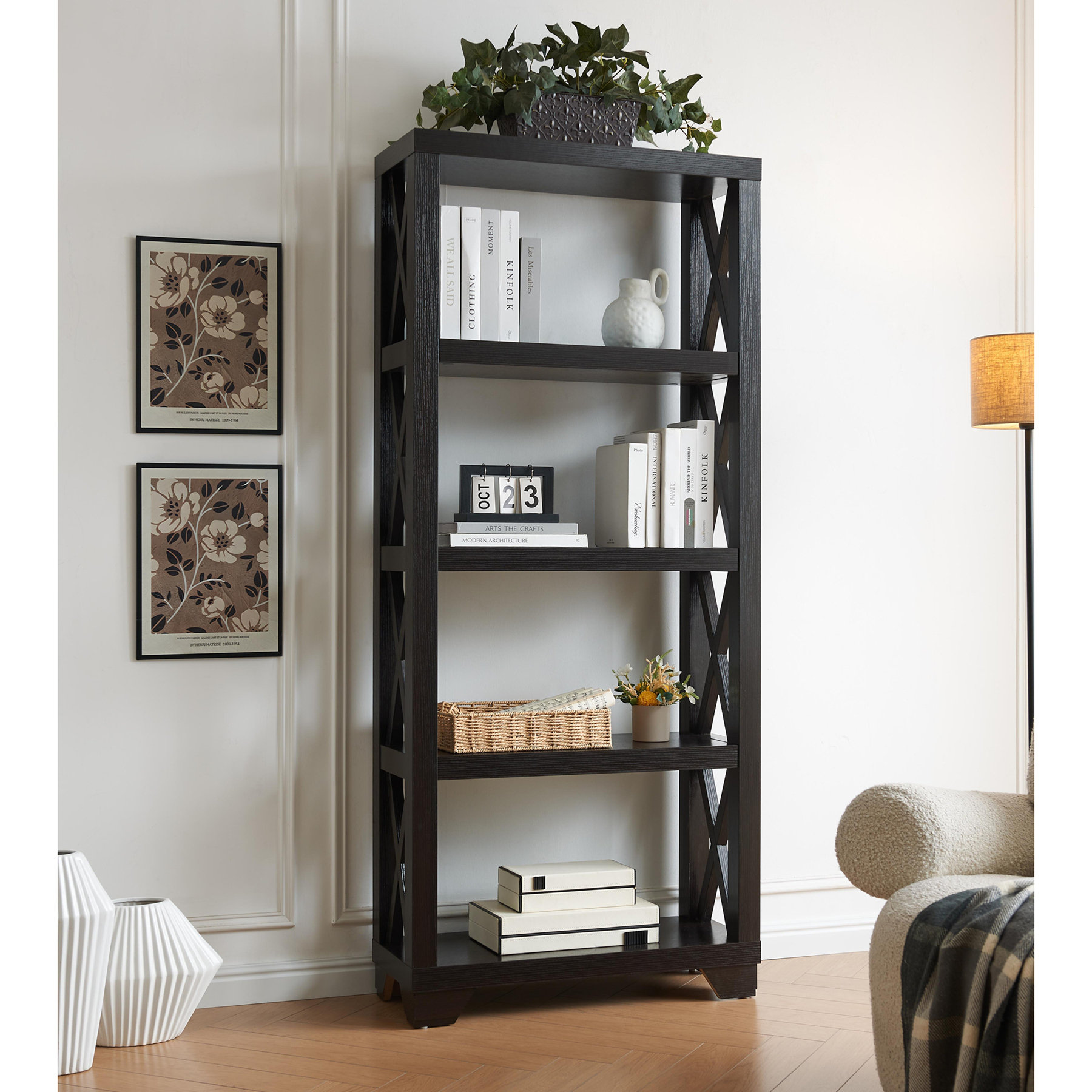George Oliver Modern bookcase display cabinet - Wayfair Canada
