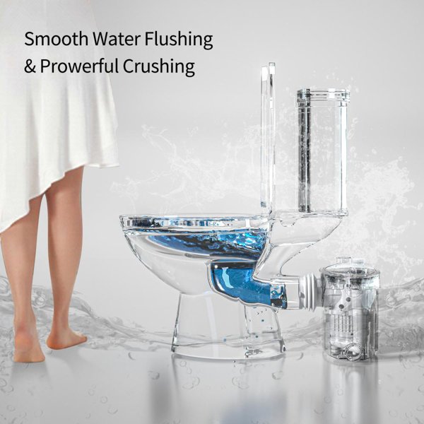 SUPERFLO Macerating Toilet System, Two Piece Upflush Toilet for ...