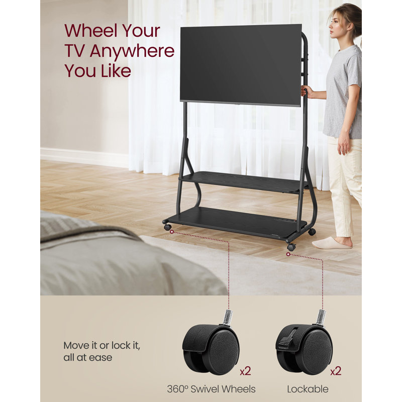 Symple Stuff Rolling Tv Cart With Power Outlets & Reviews | Wayfair