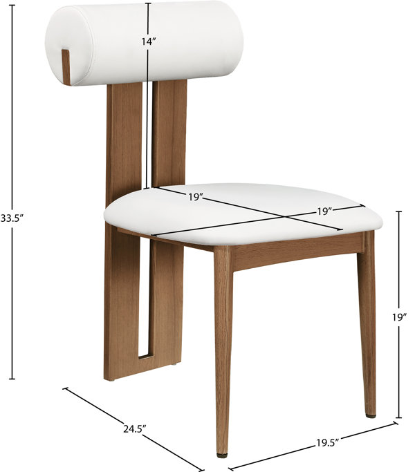 Wrought Studio Hyers 19'' H Vegan Leather Upholstered Side Chair ...