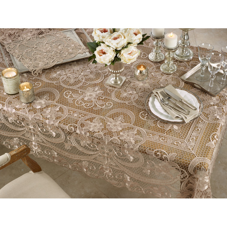 House of Hampton® Ivey Rectangle Floral Polyester Table Runner ...
