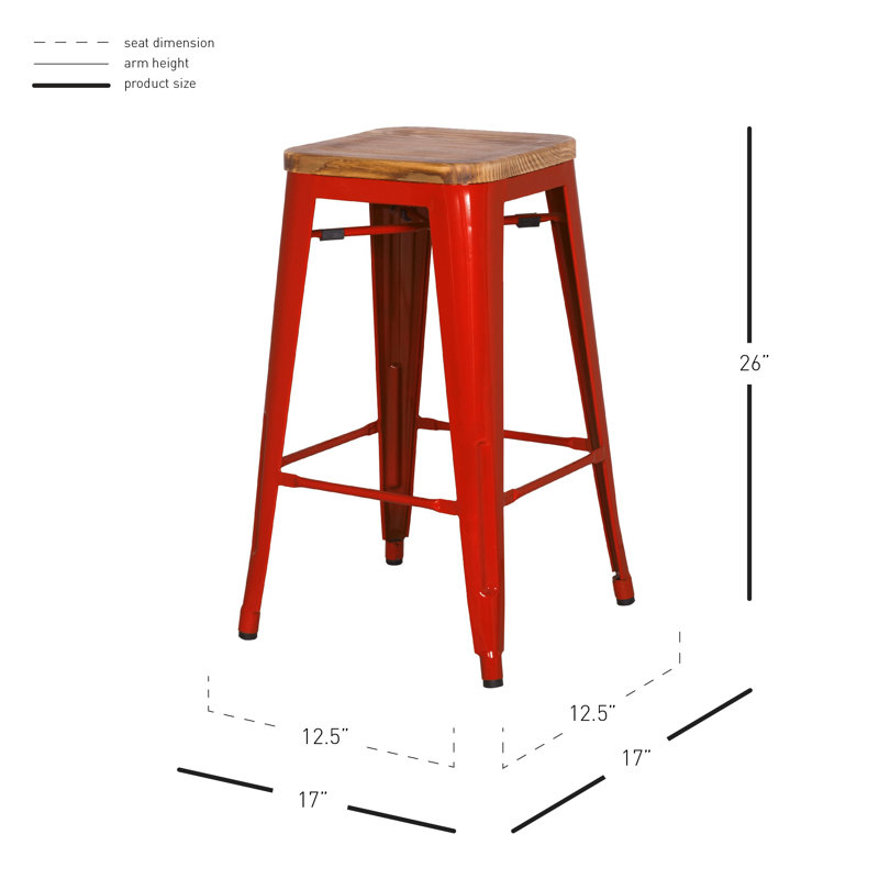 Trent Austin Design® Nesbit Solid Wood Stool & Reviews | Wayfair