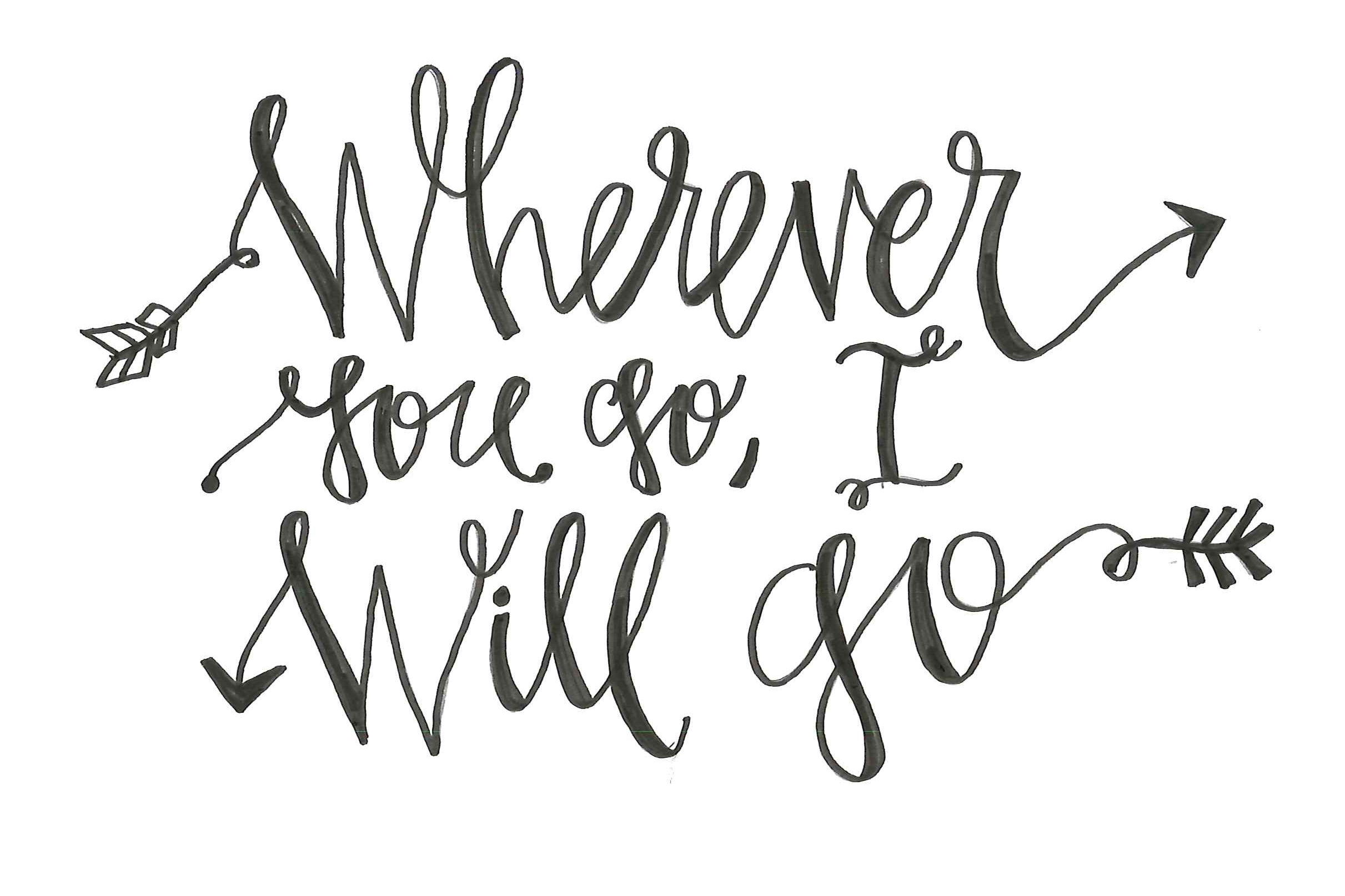 Trinx Wherever You Go I Will Go - Wrapped Canvas Textual Art - Wayfair ...