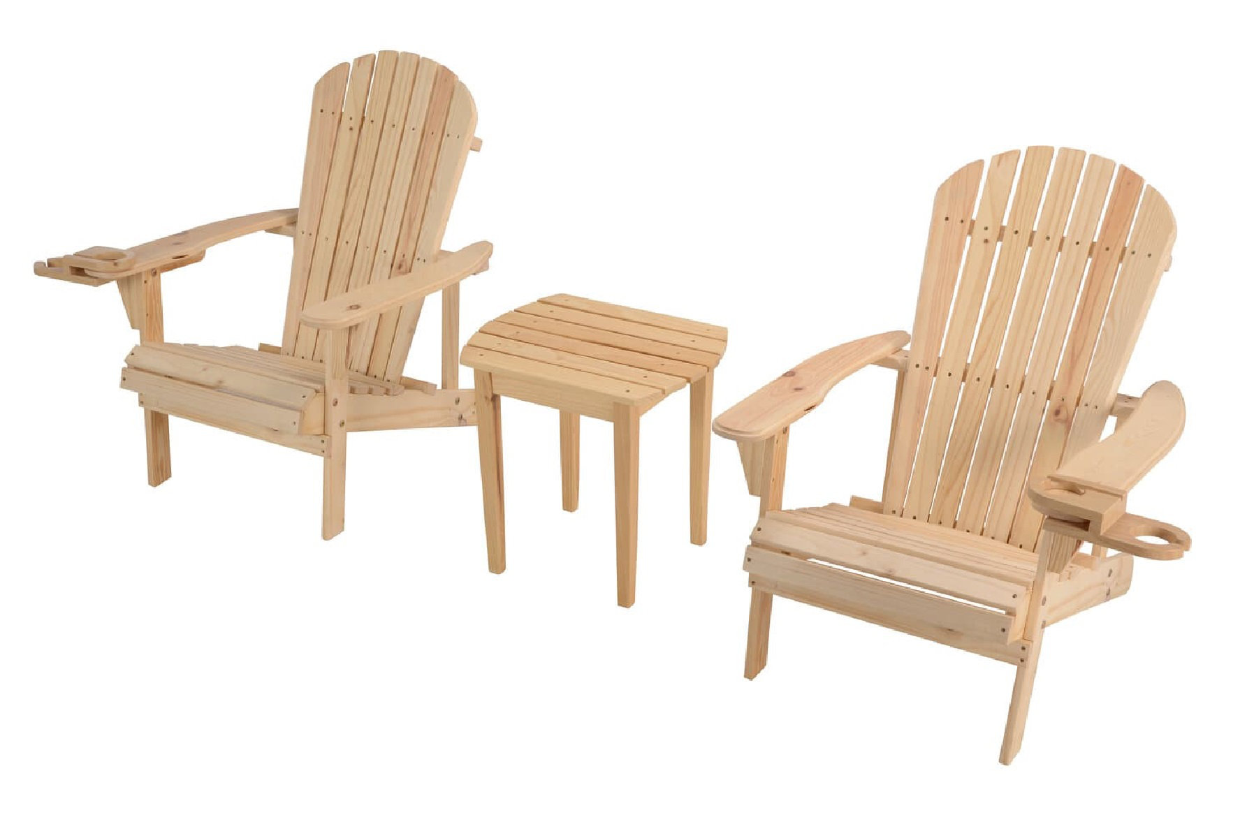 Dovecove Camron Solid Wood Adirondack Chair with Table & Reviews | Wayfair