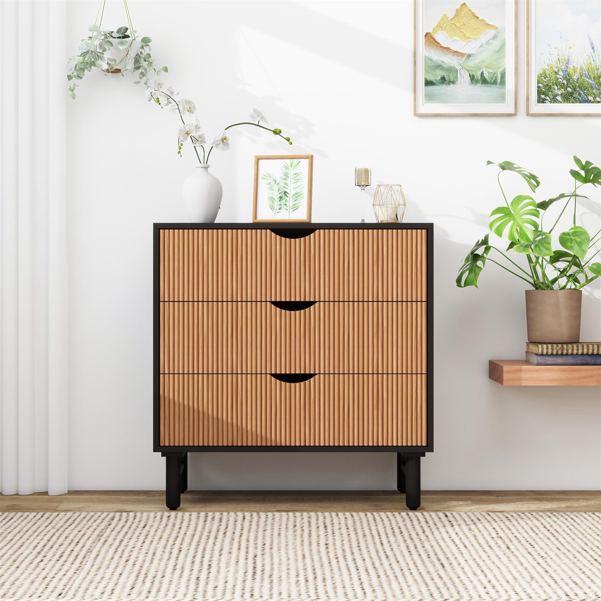 STYLISH 3 Drawer Cabinet, Suitable For Bedroom, Living Room, Study ...