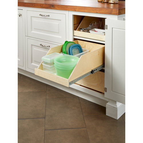 Slide-A-Shelf Made-To-Fit 8 Inch High Side Slide-Out Shelf Full ...