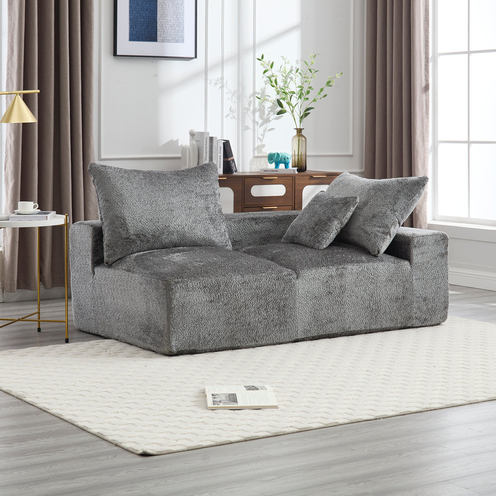 Latitude Run® Exquisite Chenille Fabric Two-Person Sofa with Flexible ...