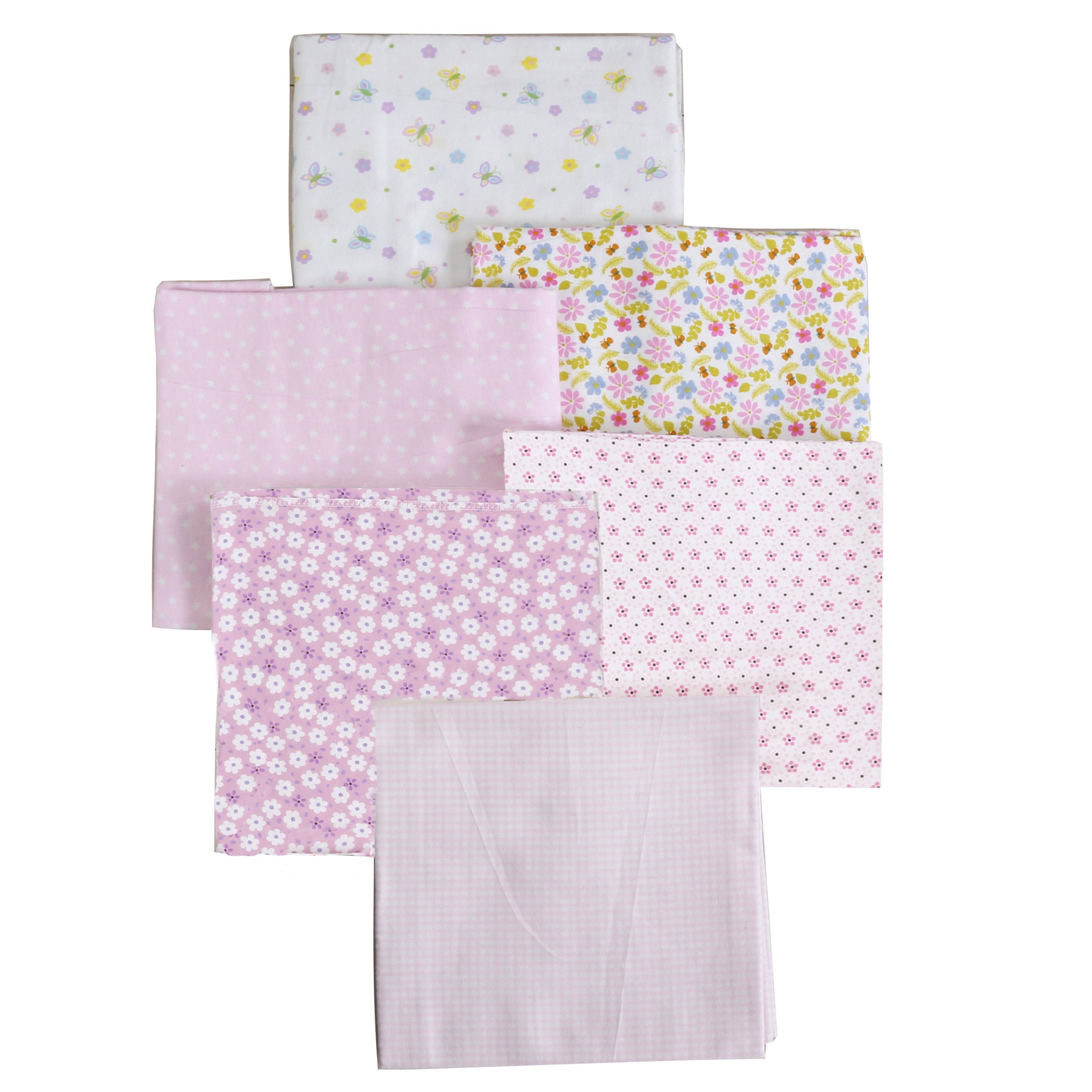 Harriet Bee Halvorsen 6 Piece Baby Cotton Flannel Receiving Blanket Set ...
