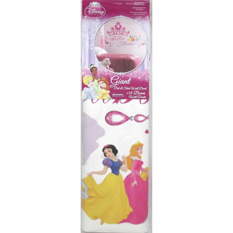 Zoomie Kids Zadie Disney Princess Crown Giant 17' L x 22" W Wallpaper ...