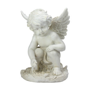Northlight Seasonal 12" Reaching Cherub Angel Outdoor Patio Garden ...