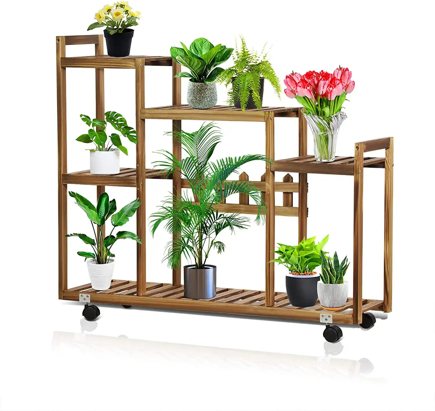 Arlmont & Co. Seamus Rectangle Solid Wood Plant Stand Flower Pot Shelf ...