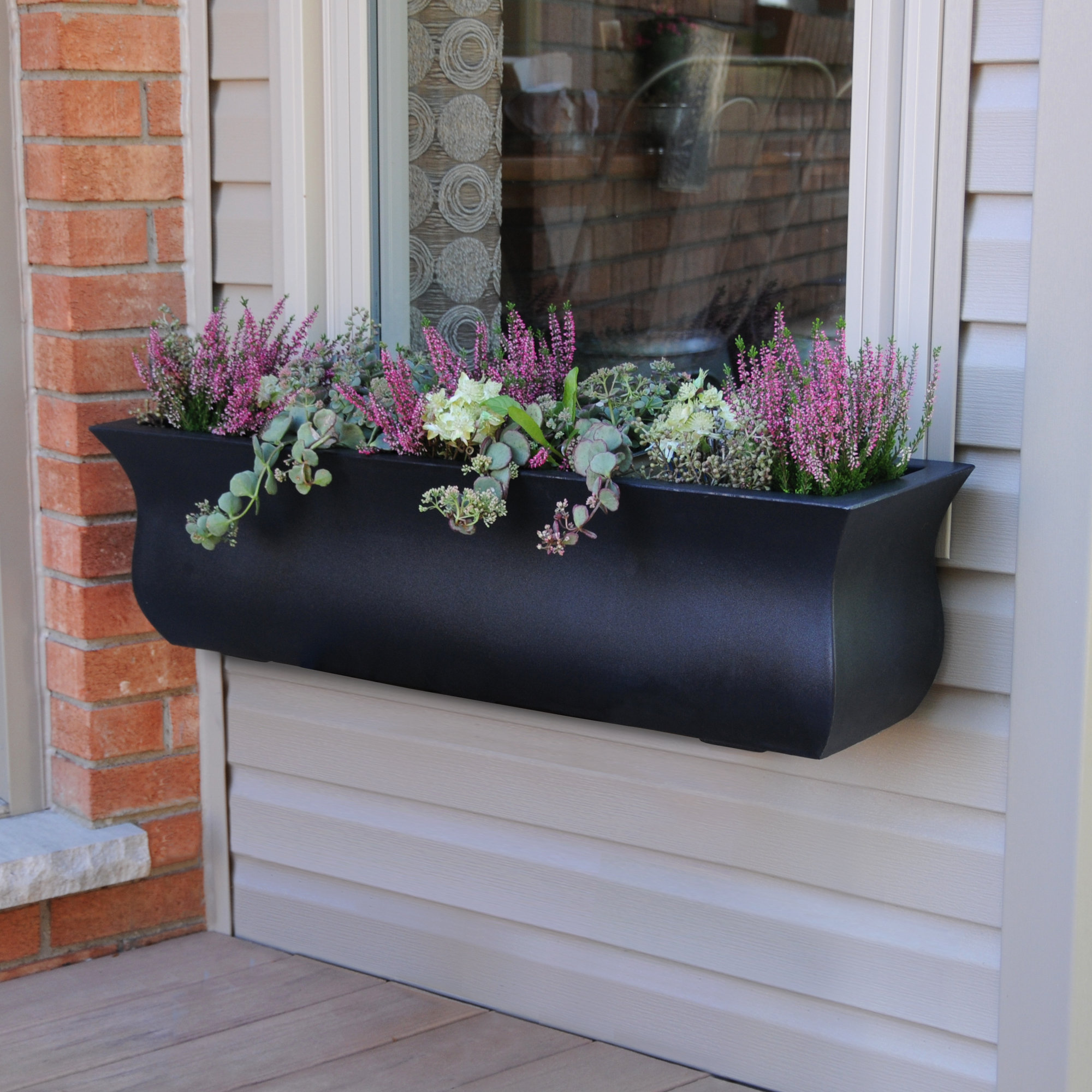 Winston Porter Clywd Self Watering Plastic Window Box Planter & Reviews ...