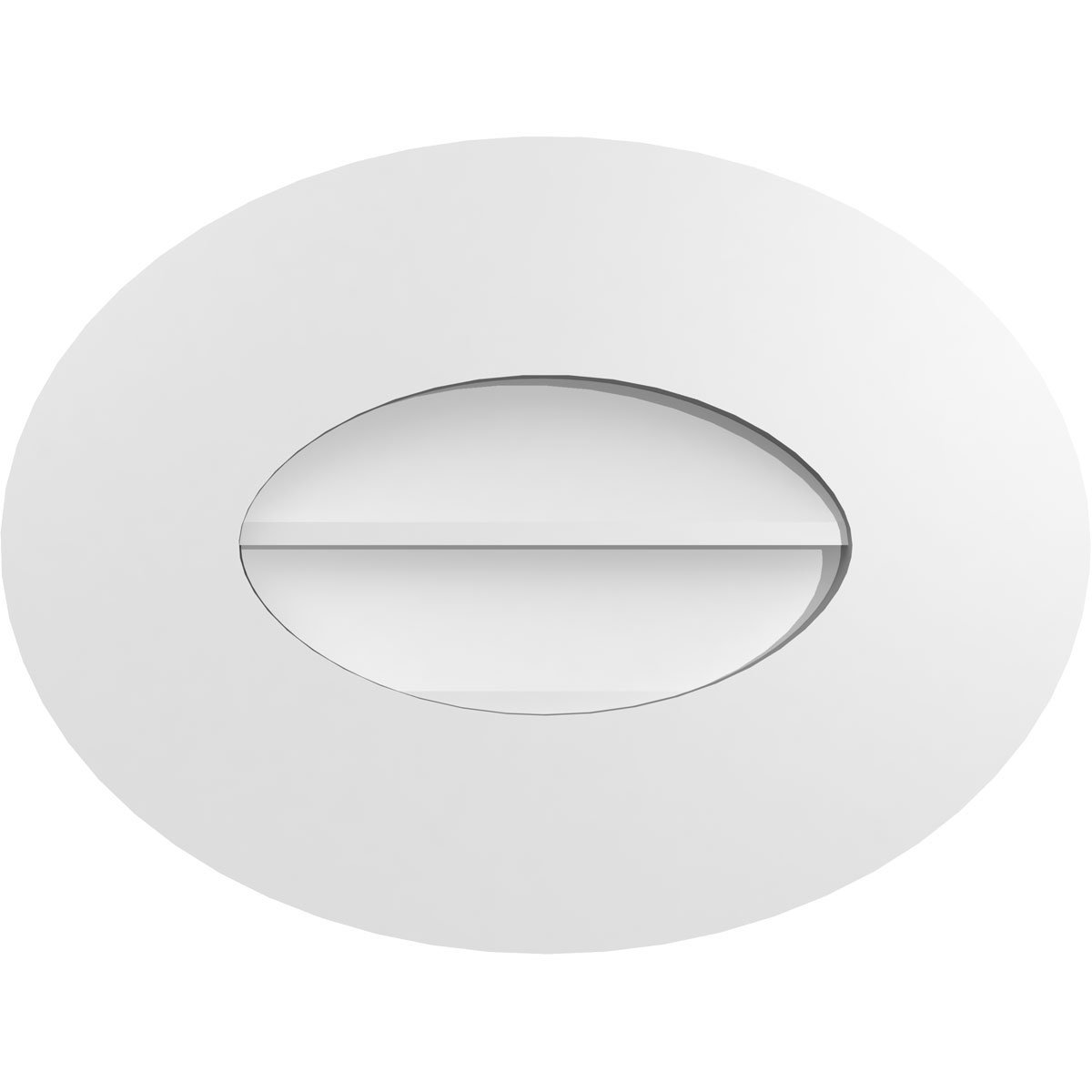 Ekena Millwork Horizontal Oval Surface Mount Signature Urethane Non ...