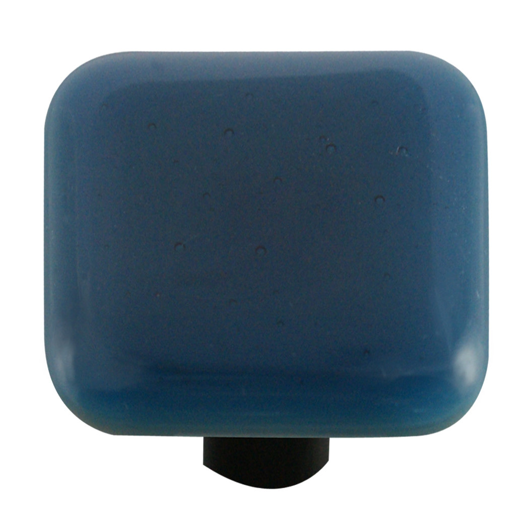 Aquila Art Glass Solids 1 1/2" Length Square Knob | Wayfair