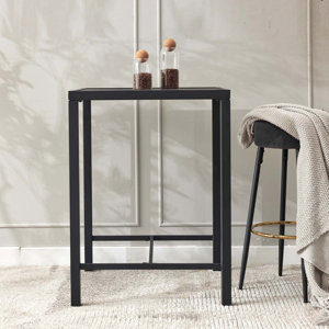 Ebern Designs Bar Table, Small Kitchen Table, Pub Dining Height Table ...