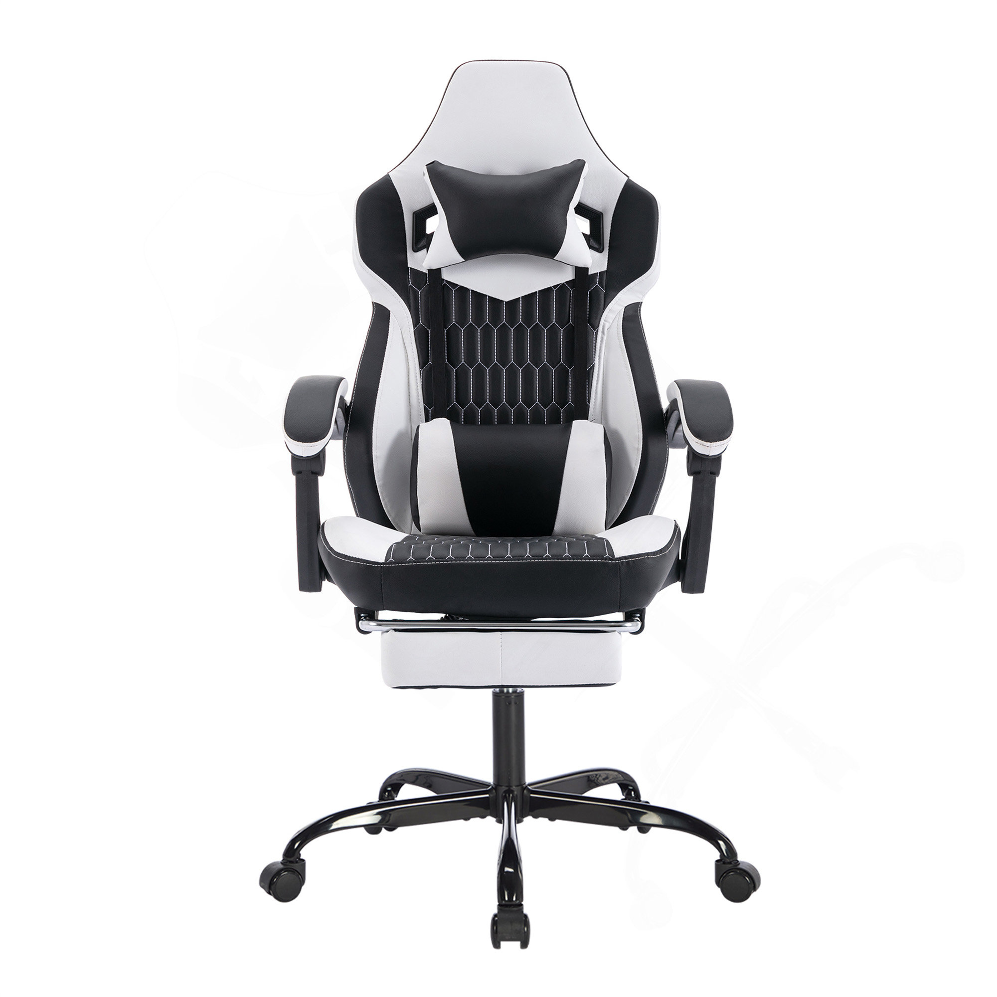 Wrought Studio™ Gaming Chair With Footrest, High Back Gaming Chairs PVC ...