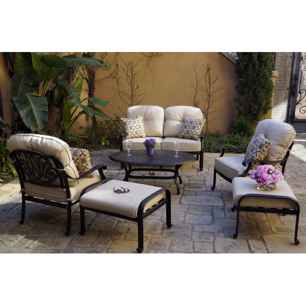 Canora Grey Burge 4 - Person Outdoor Seating Group with Cushions | Wayfair