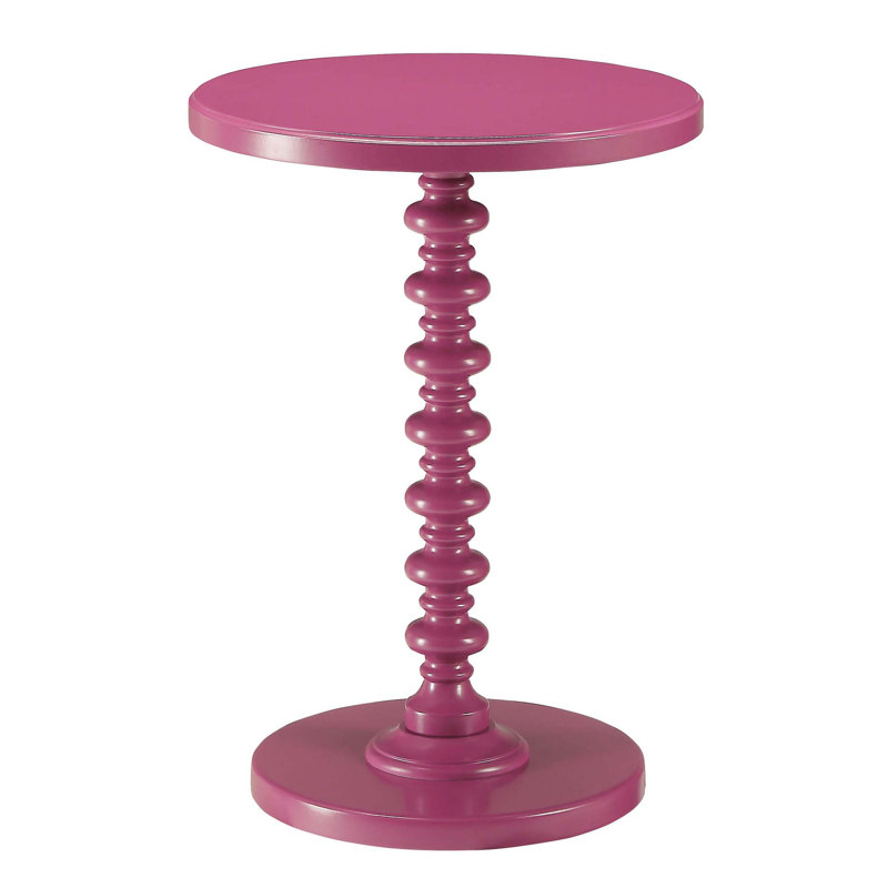 Mercer41 Purple Accent Table with Pedestal Base | Wayfair