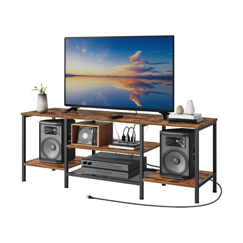 Ebern Designs TV Console Table With Power Outlets | Wayfair
