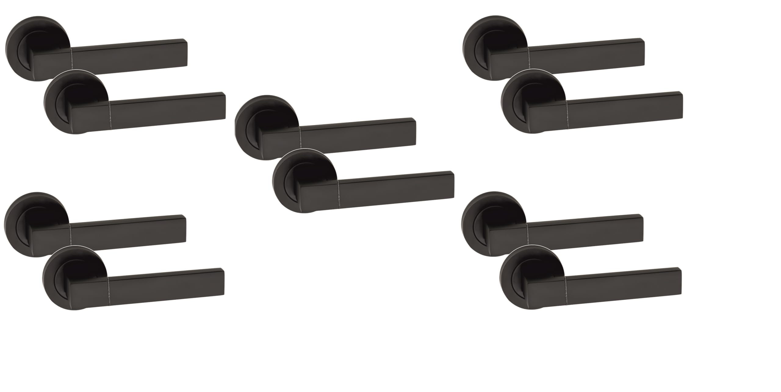 Brayden Studio 5 Sets Capri Design Door Handles Latch on Round Rose in ...