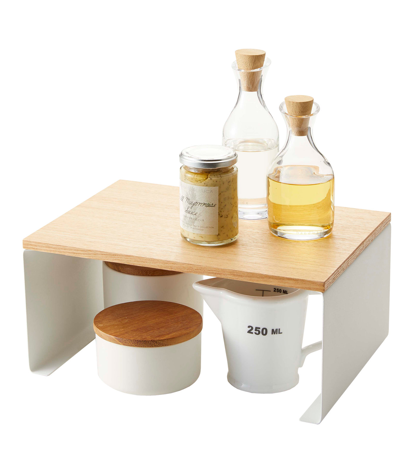 Yamazaki Home Tosca Yamazaki Home Wood-Top Stackable Kitchen Rack ...