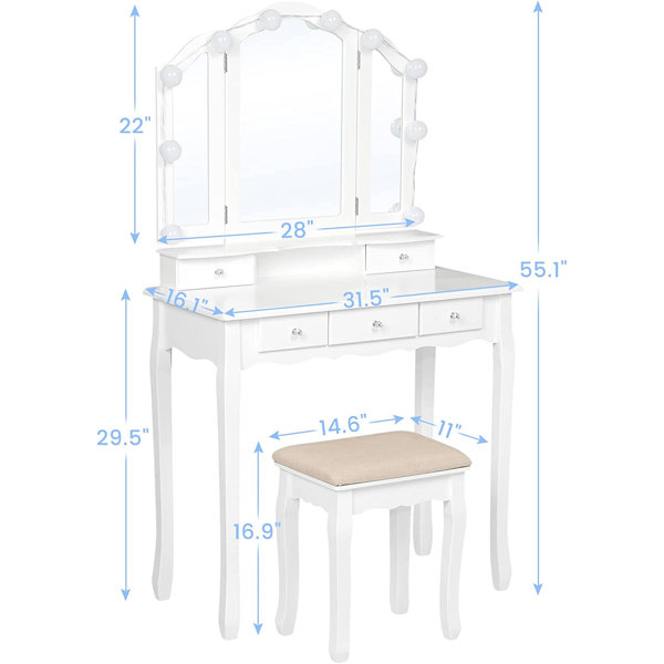 Lark Manor Antimony Vanity & Reviews | Wayfair
